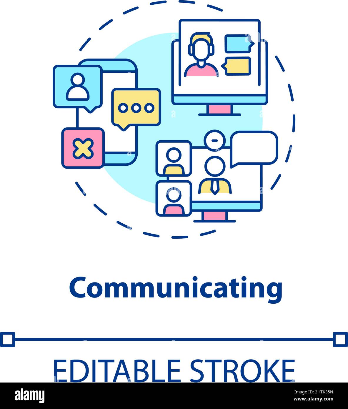 Communicating concept icon Stock Vector Image & Art - Alamy