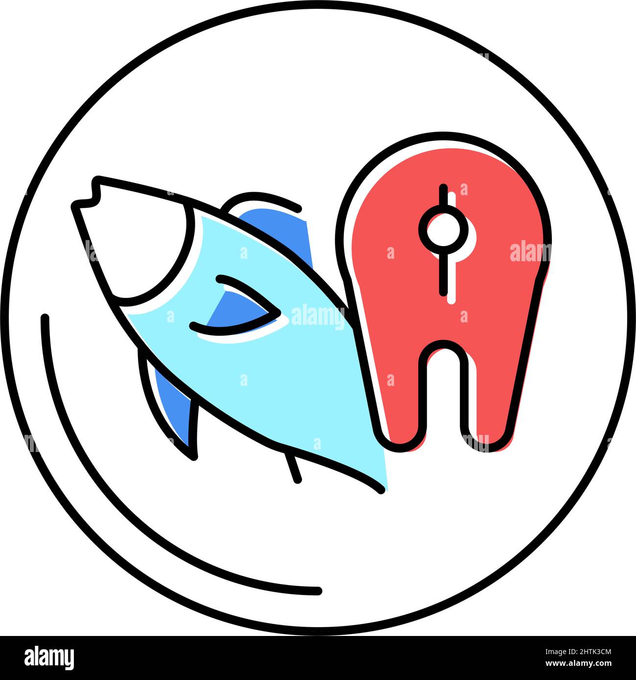 fish department store color icon vector illustration Stock Vector Image ...