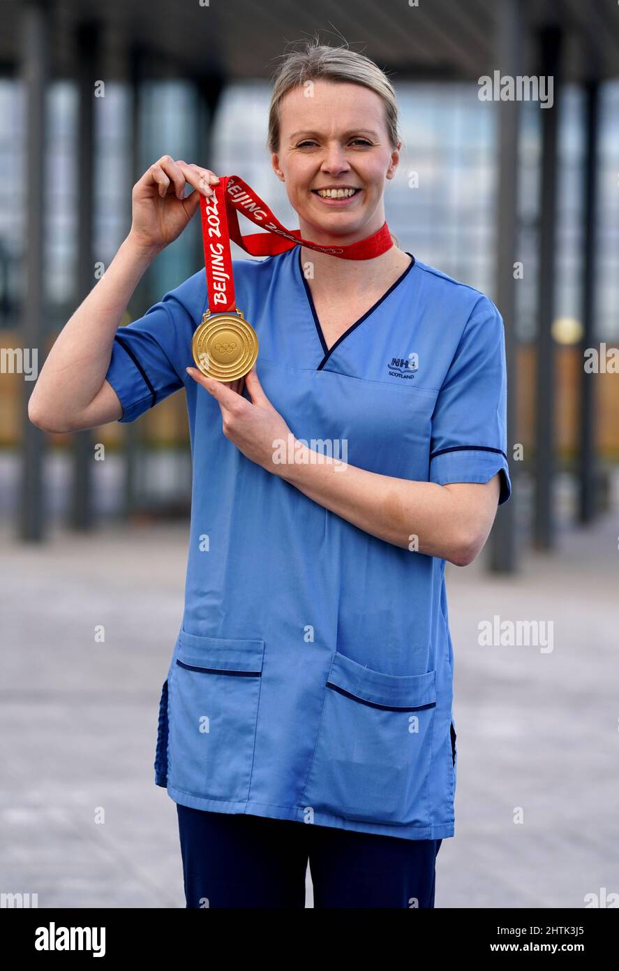 Olympic gold medal winning curler Vicky Wright returns to work as a ...