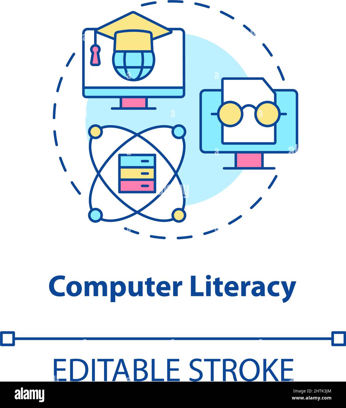 Computer literacy concept icon Stock Vector Image & Art - Alamy