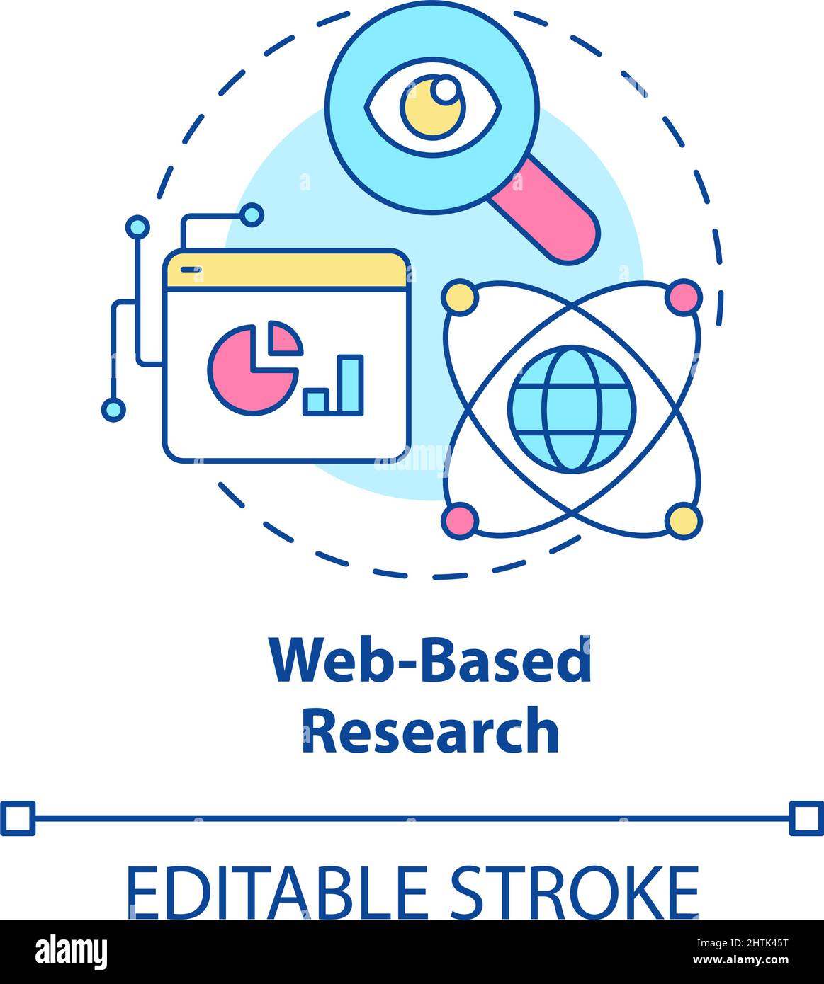 Web based research concept icon Stock Vector Image & Art - Alamy