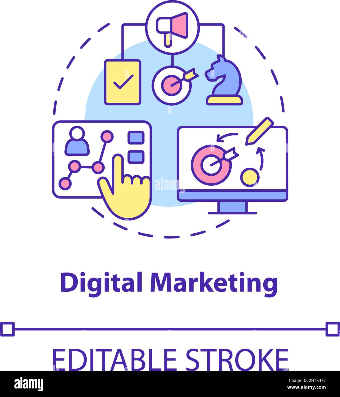Digital marketing concept icon Stock Vector Image & Art - Alamy