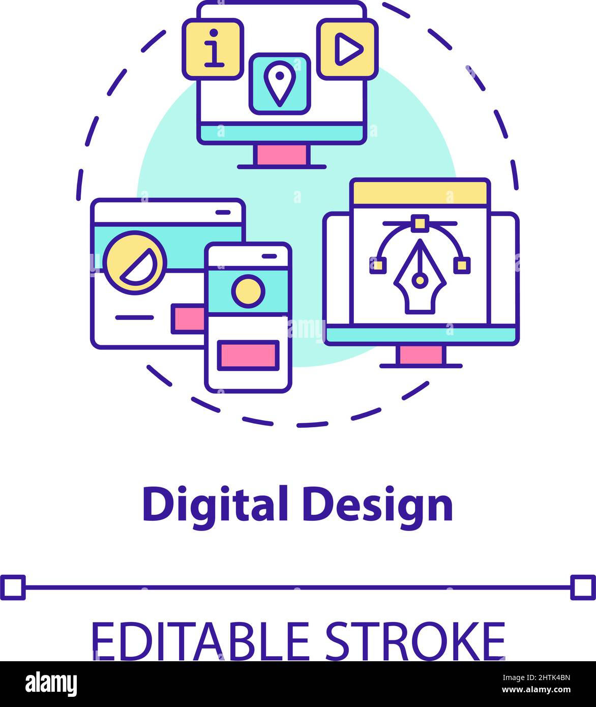 Digital design concept icon Stock Vector Image & Art - Alamy