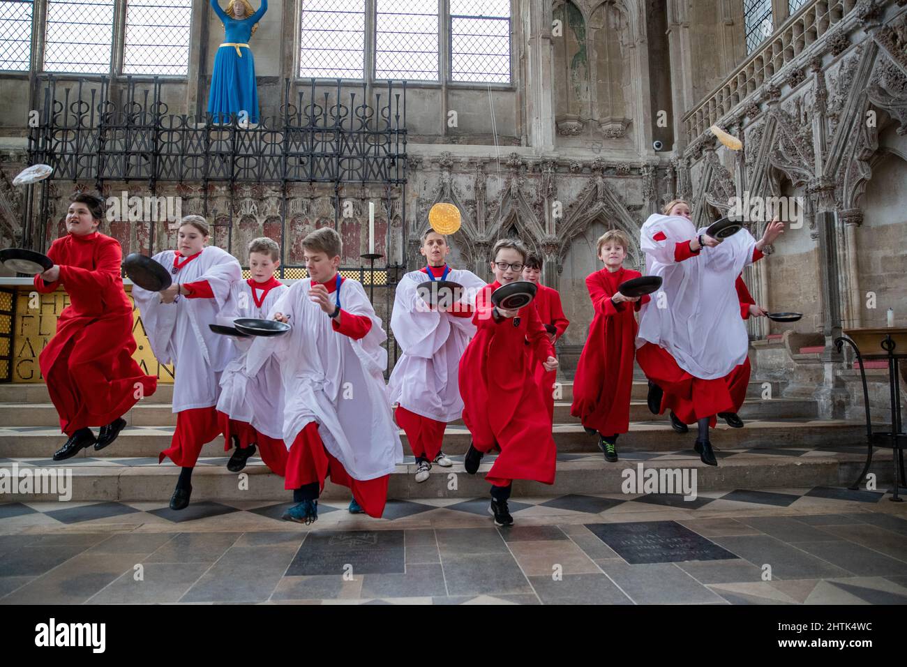 Picture dated February 28th shows Choristers from Ely Cathedral in ...