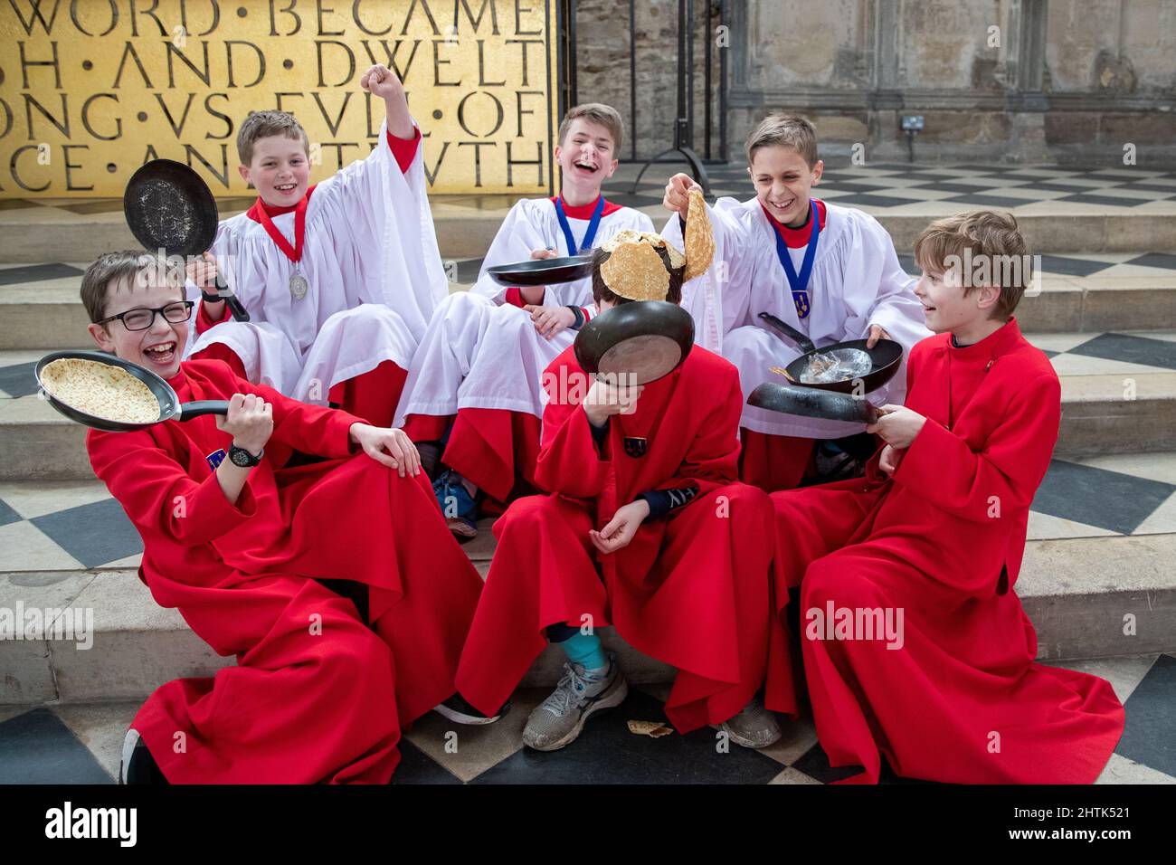 Picture dated February 28th shows Choristers from Ely Cathedral in ...
