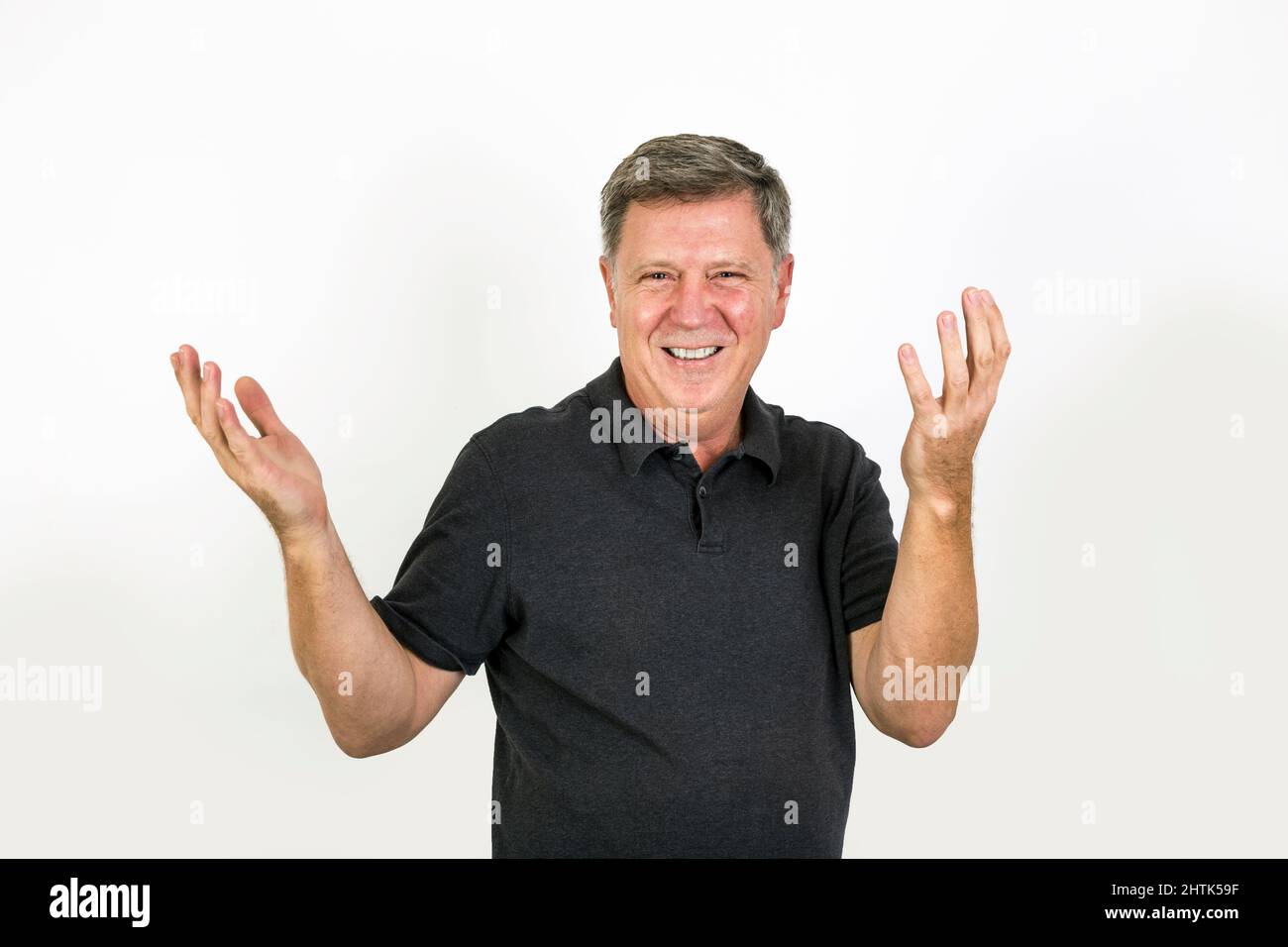 happy laughing and smiling senior man Stock Photo - Alamy