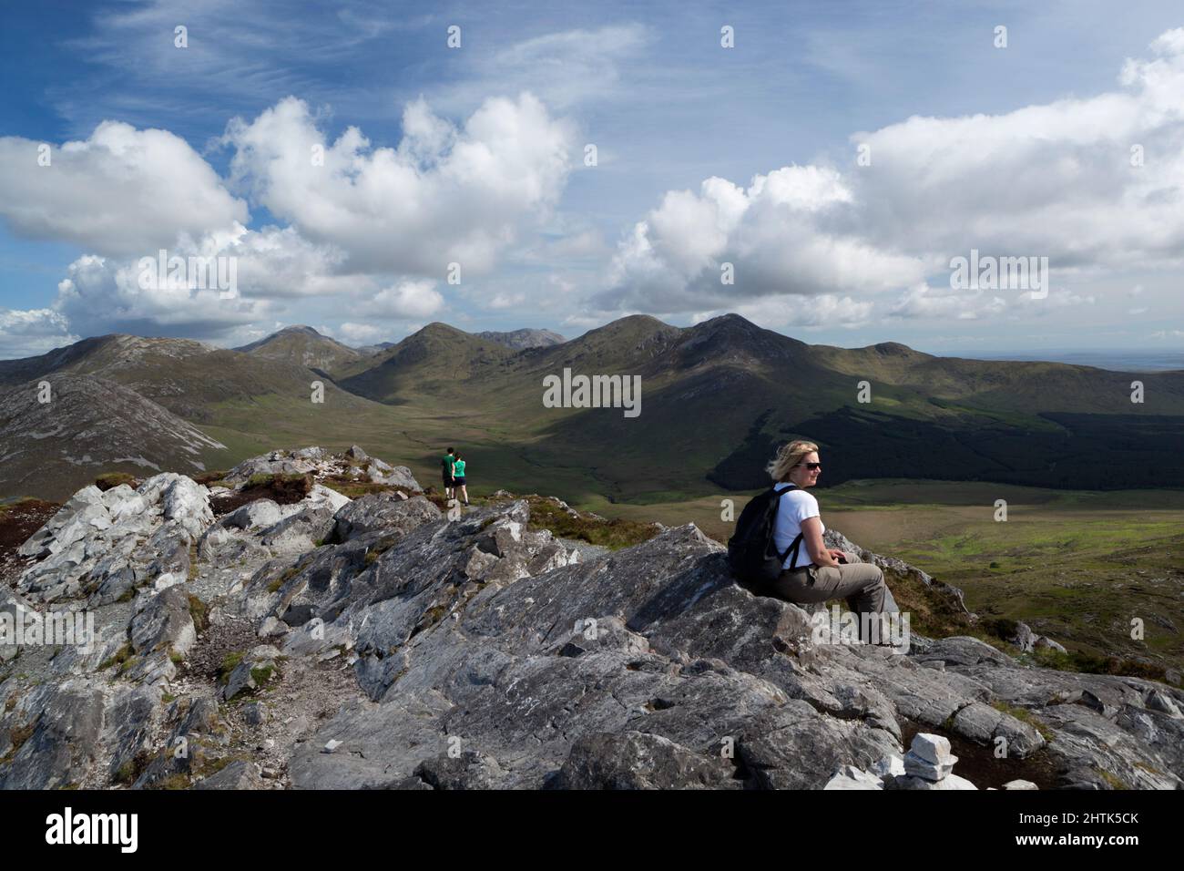 Diamond Hill. Summit view to the Twelve Bens, Letterfrack, Connemara ...