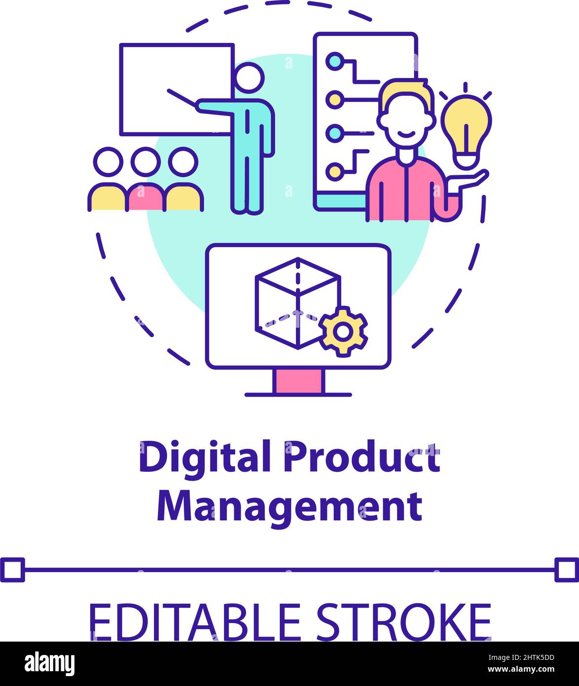 Digital product management concept icon Stock Vector Image & Art - Alamy