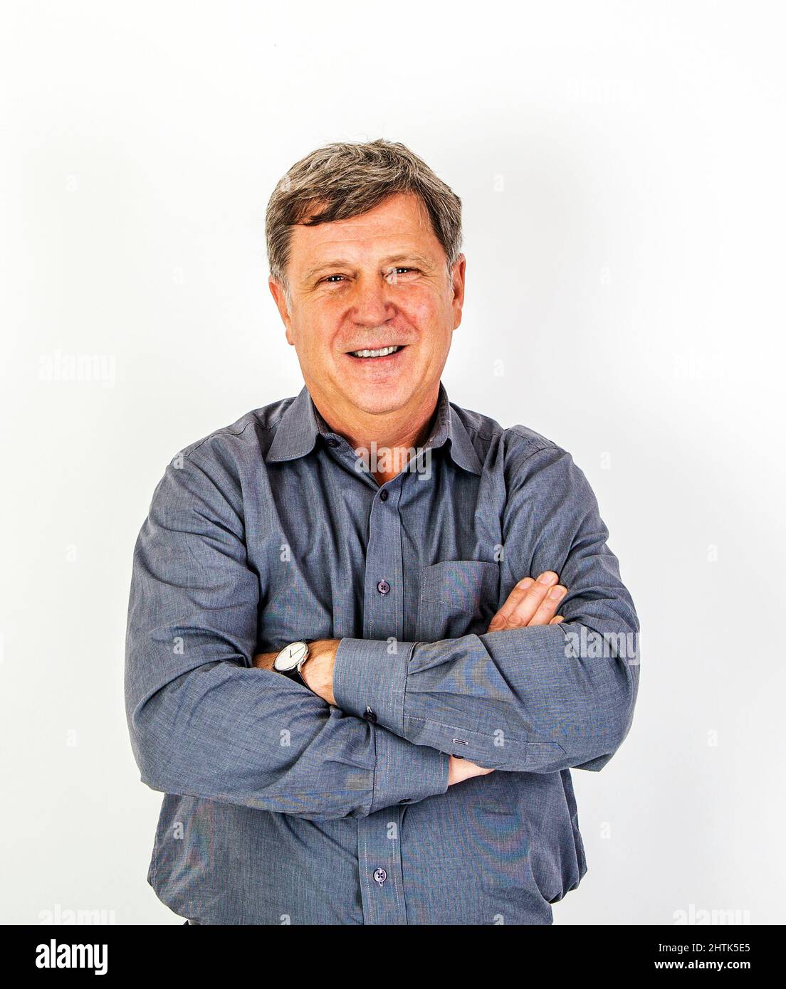 portrait of friendly smiling man in shirt Stock Photo - Alamy