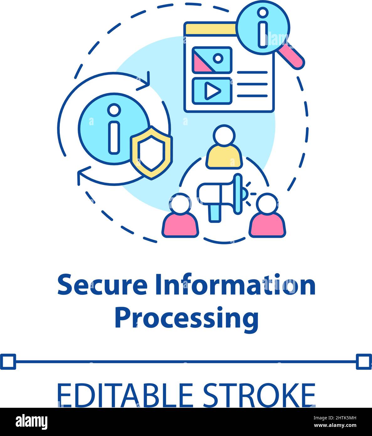 Secure information processing concept icon Stock Vector Image & Art - Alamy Secure information processing concept icon Stock Vector Image & Art - Alamy