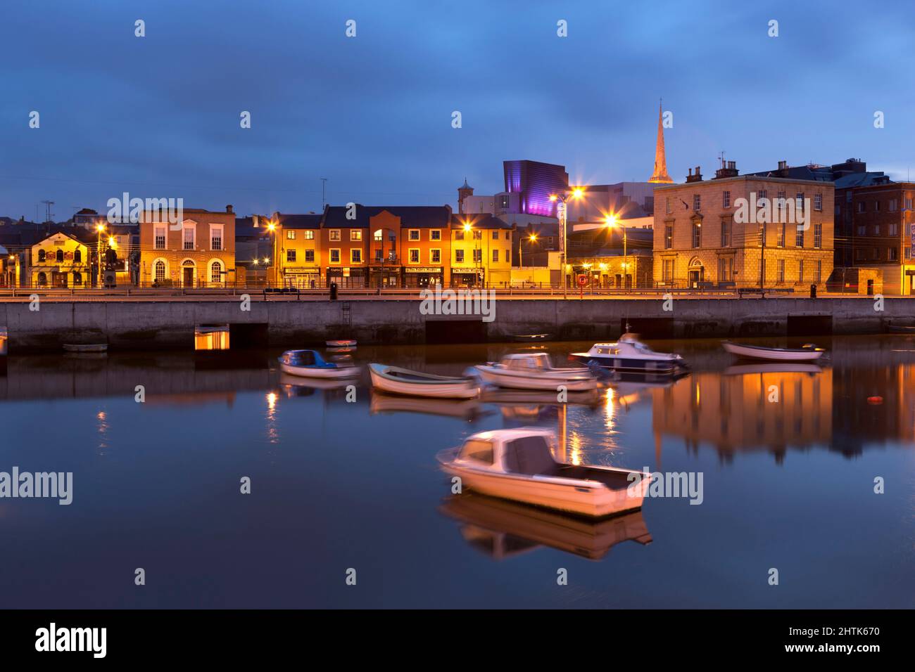 View over River Slaney to Crescent Quay, Wexford Town, County Wexford ...