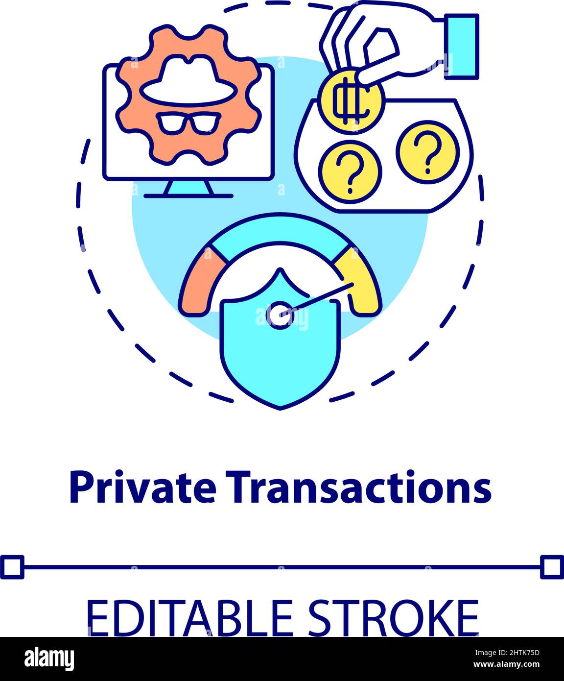 Private transactions concept icon Stock Vector Image & Art - Alamy