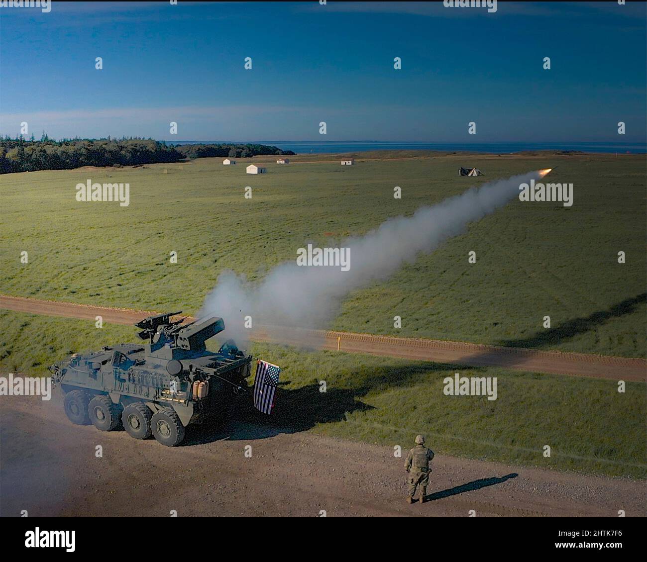 Grafenwoehr, Germany. 07 October, 2021. U.S. Army soldiers, launch a ...