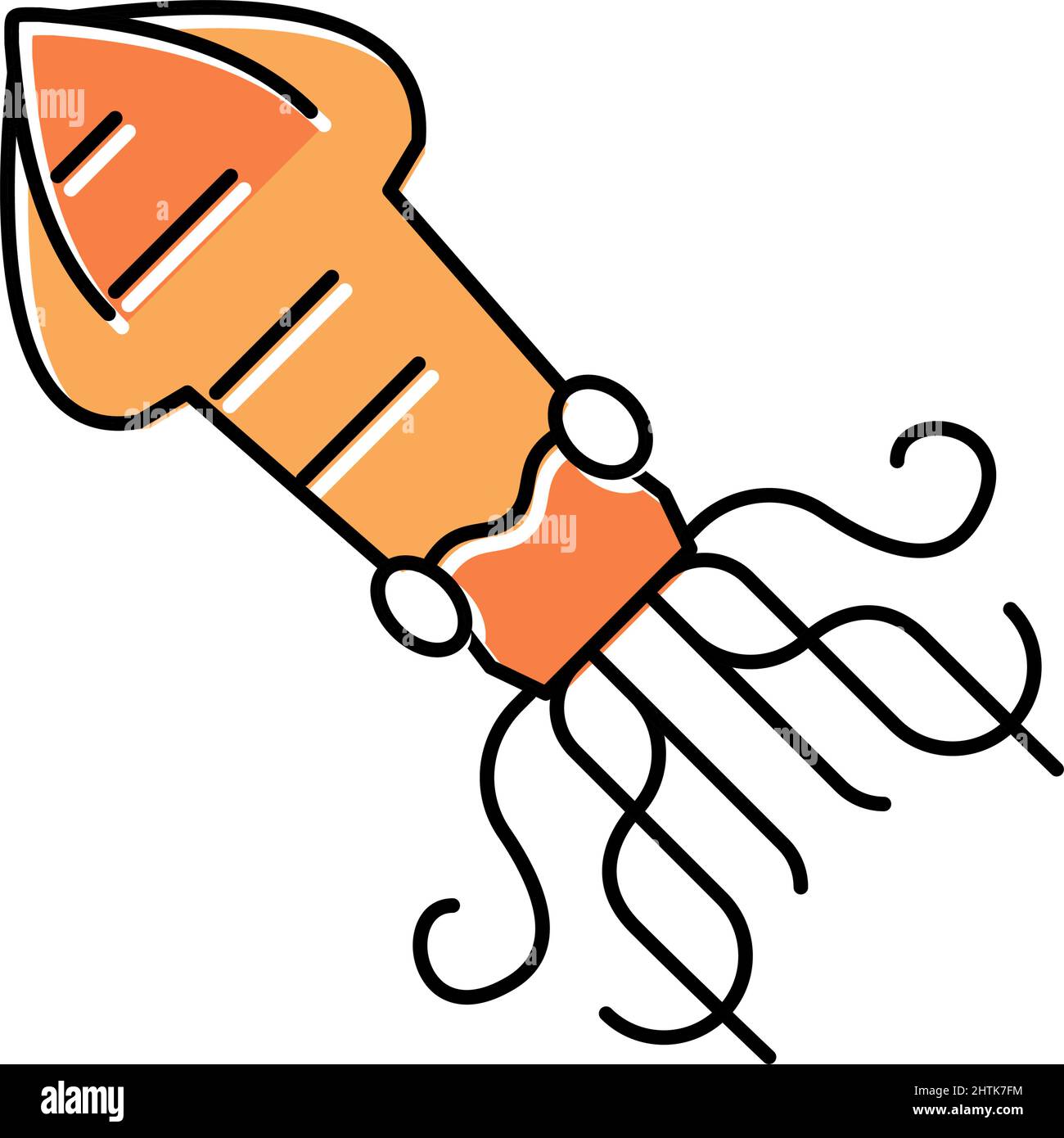 squid seafood color icon vector illustration Stock Vector Image & Art ...