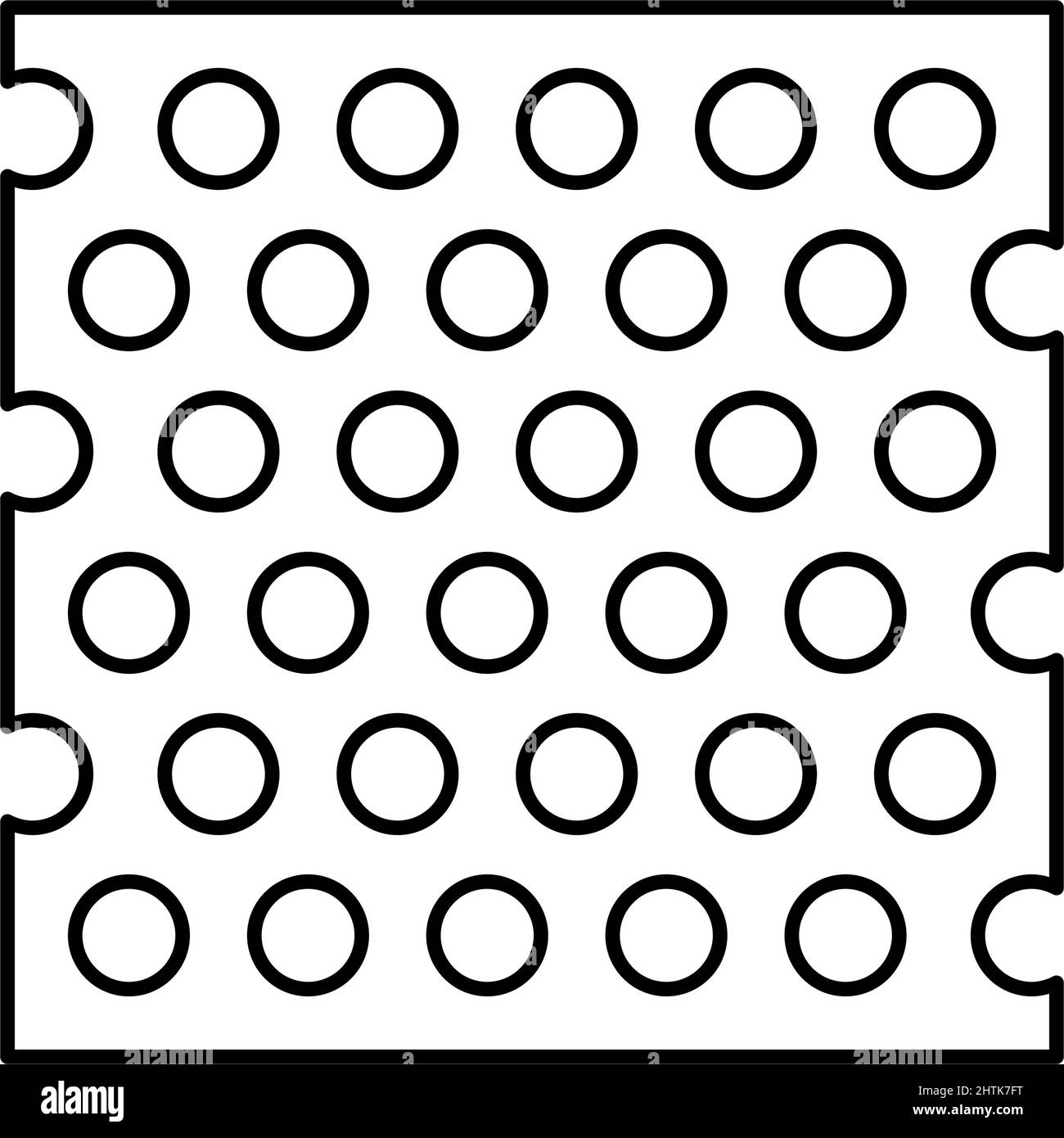 perforated sheet metal line icon vector illustration Stock Vector Image ...