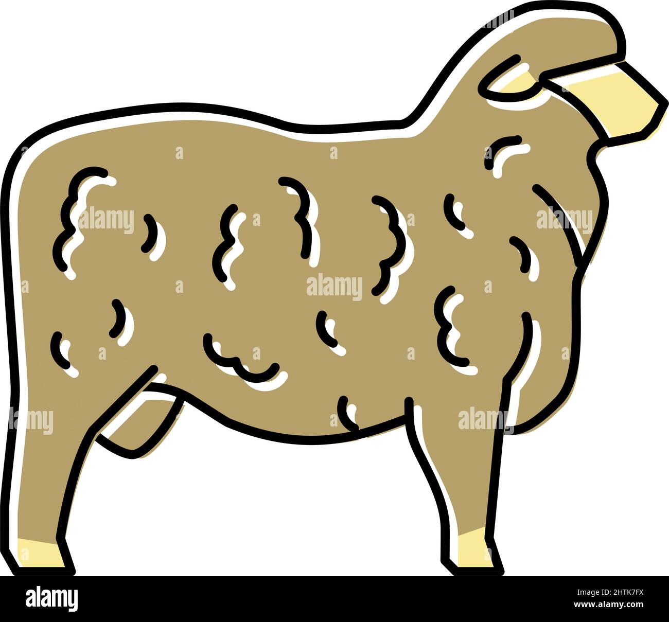 corriedale sheep color icon vector illustration Stock Vector Image ...