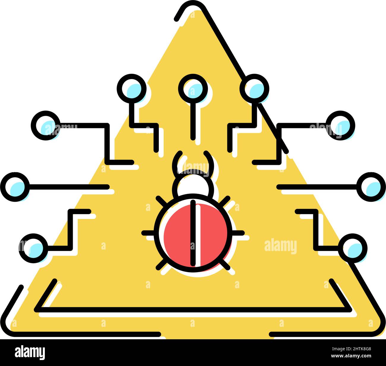 defense data base color icon vector illustration Stock Vector Image ...