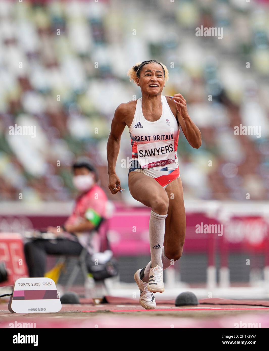 Jazmin Sawyers participating in the Tokyo 2020 Olympic Games in the ...