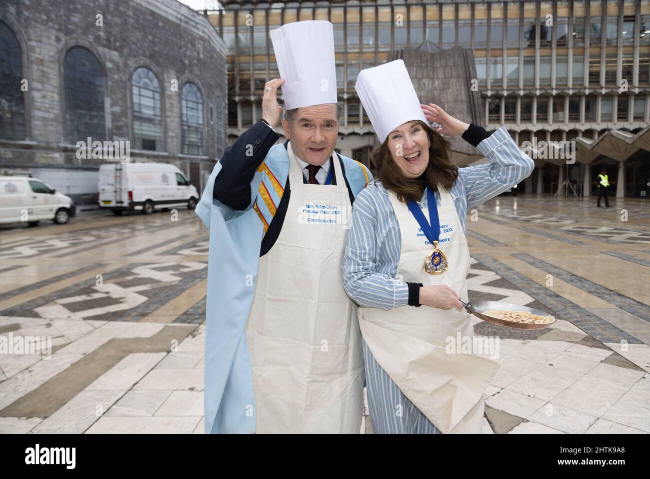 London, UK. 1st Mar, 2022. Participants at the annual Shrove Tuesday ...