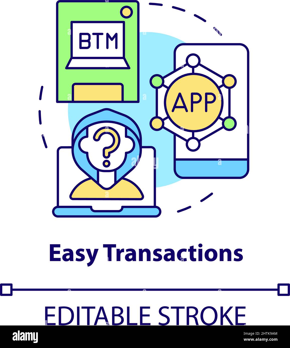 Easy transactions concept icon Stock Vector Image & Art - Alamy