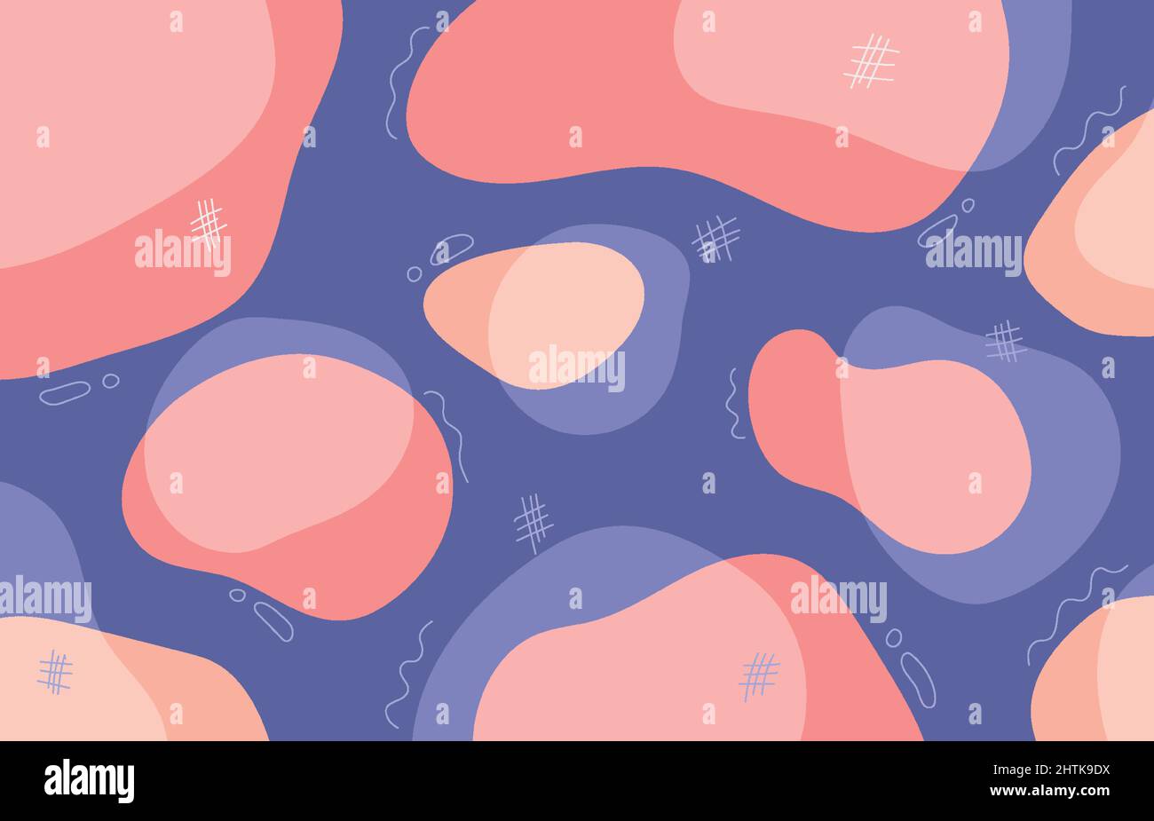 Abstract Free Shape Doodles Design Decorative Artwork With Lines Overlapping With Colorful