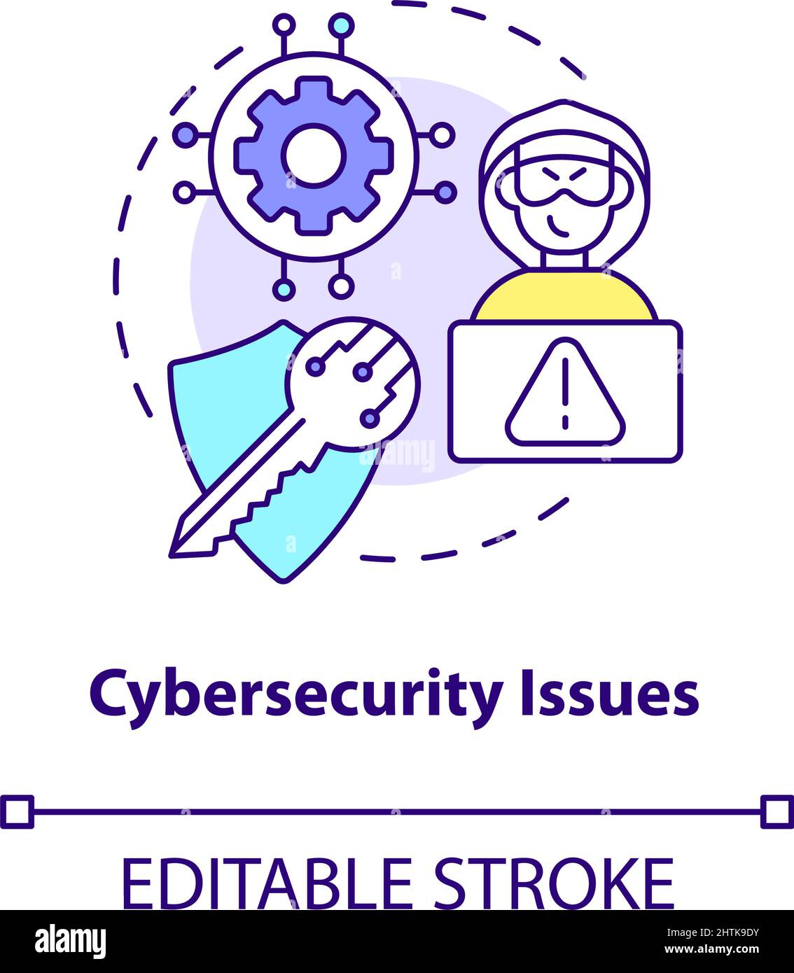 Cybersecurity issues concept icon Stock Vector Image & Art - Alamy
