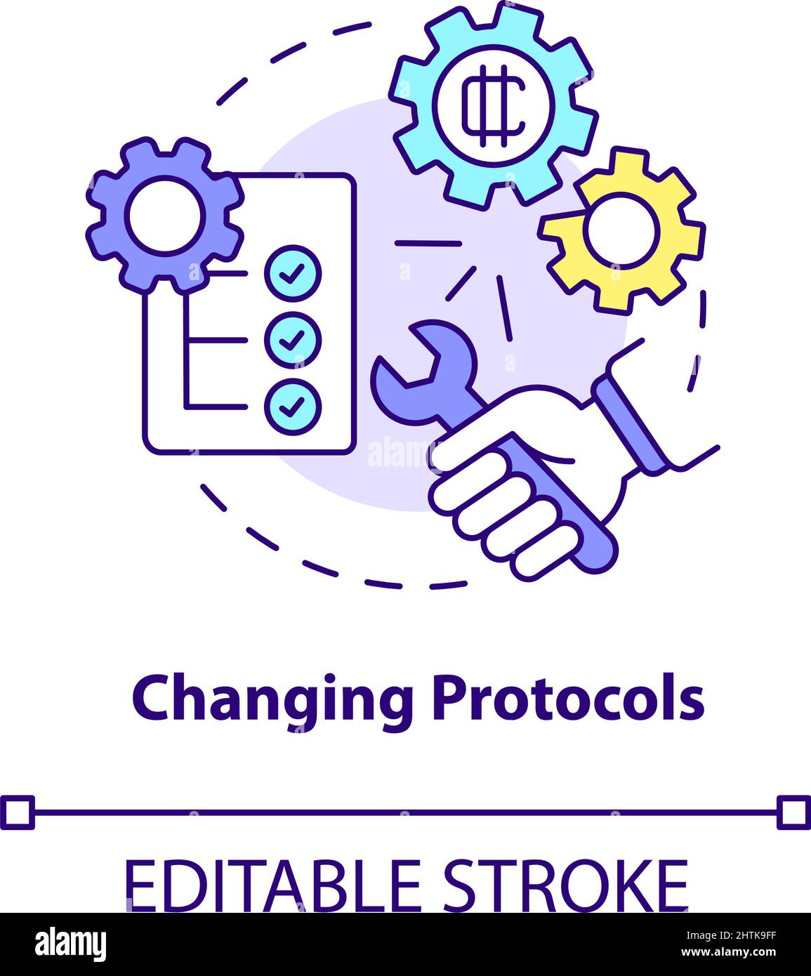 Changing protocols concept icon Stock Vector Image & Art - Alamy