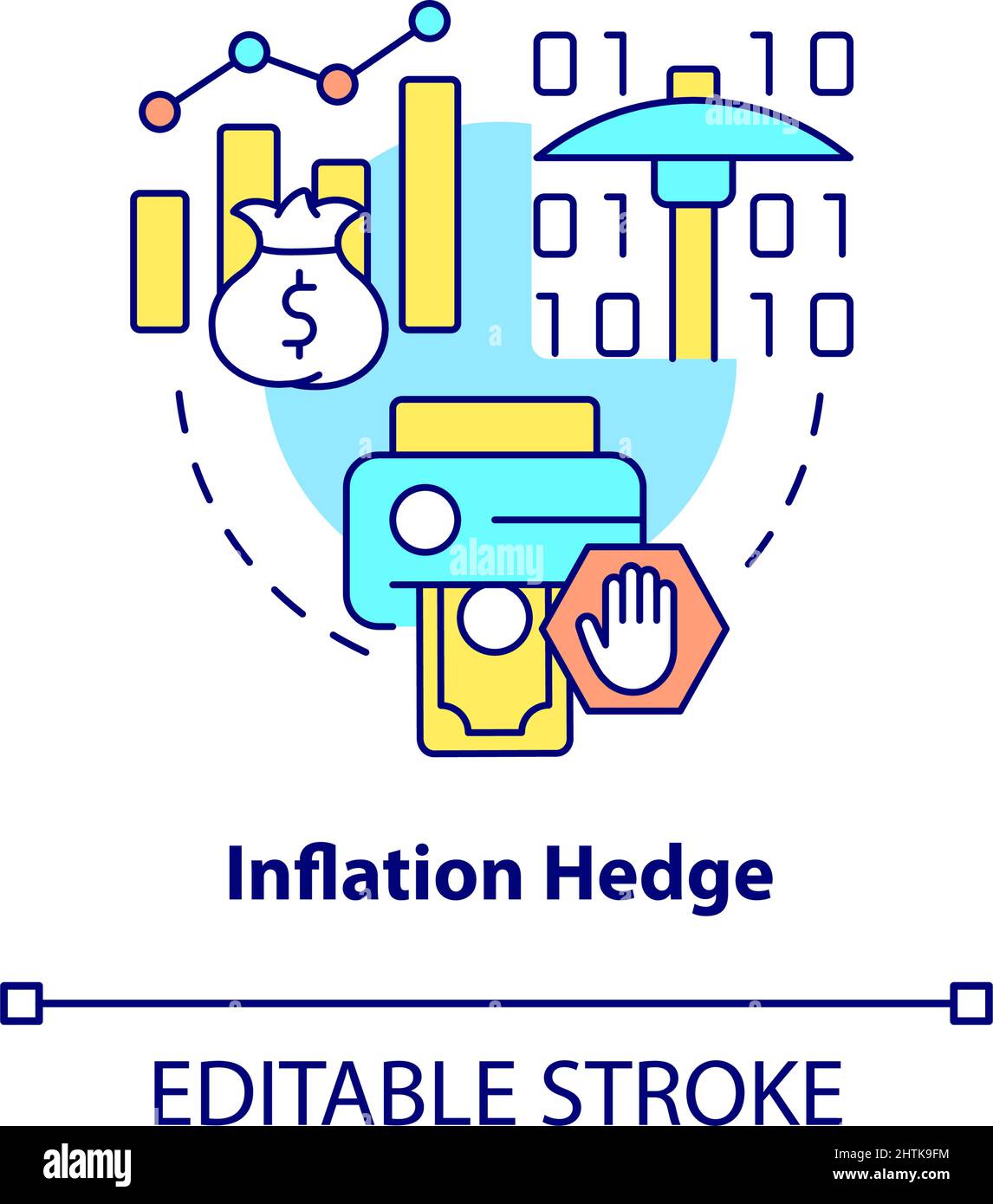 Inflation hedge concept icon Stock Vector Image & Art - Alamy