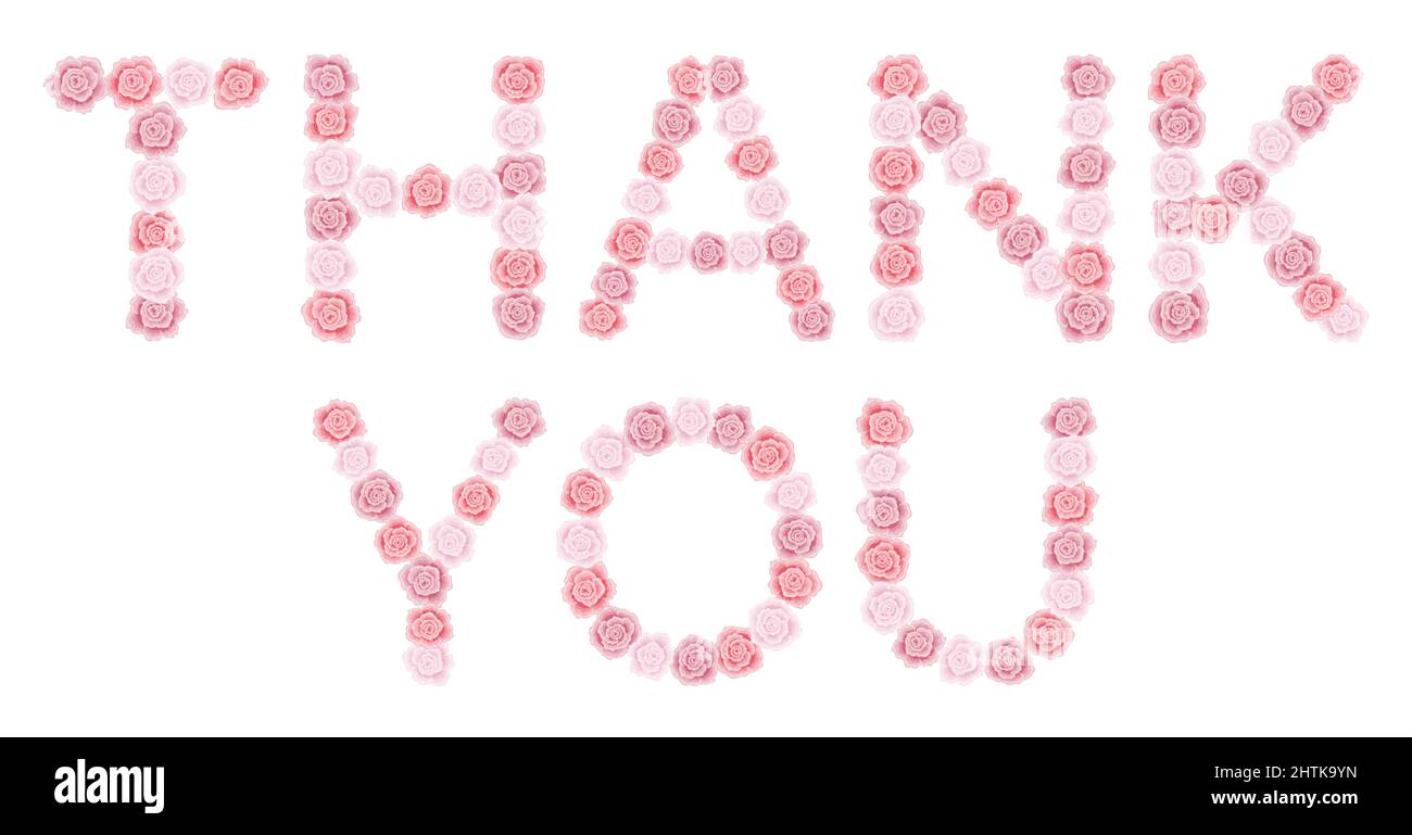 Thank you words illustration Stock Vector Images - Alamy