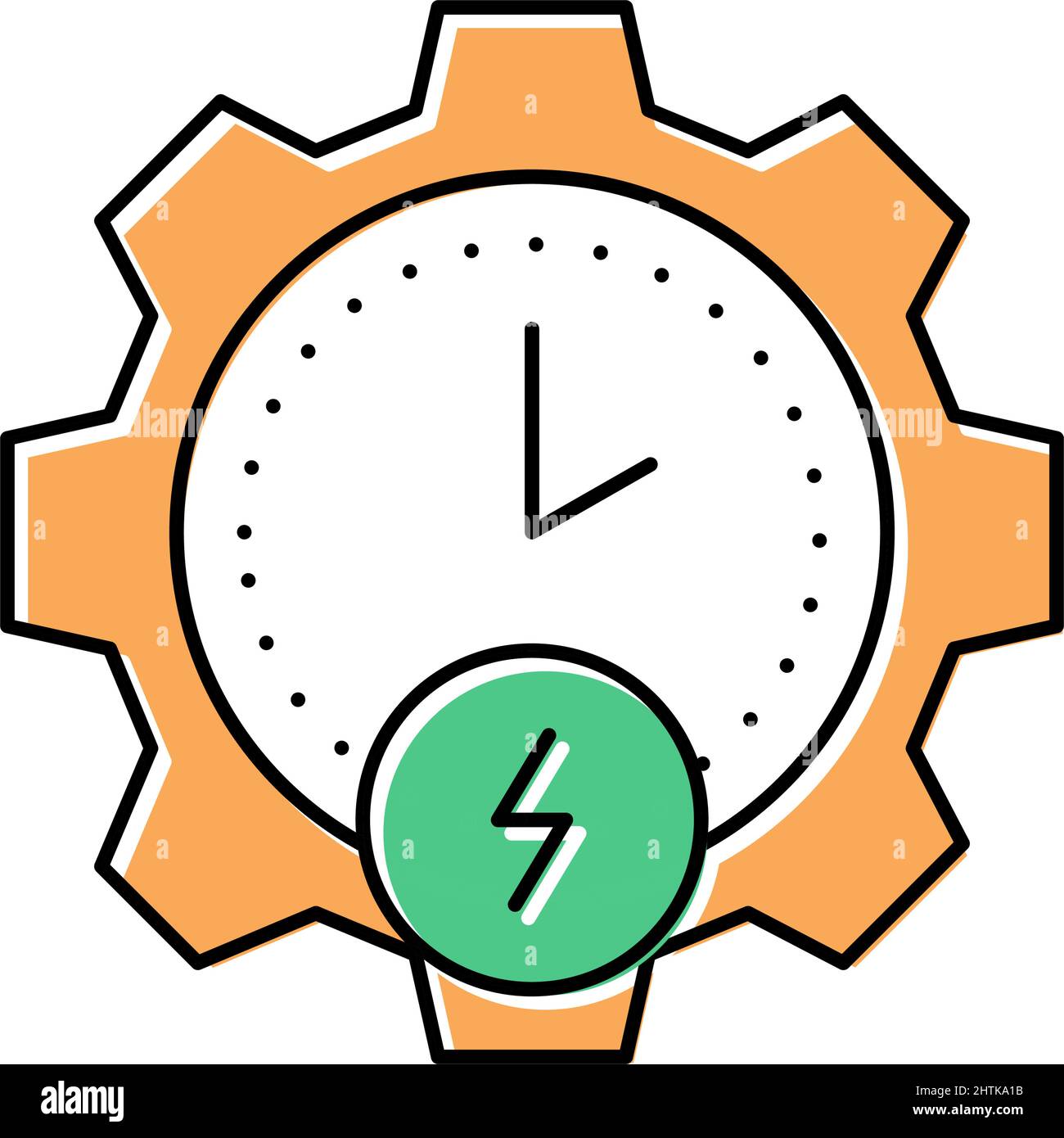 time of energy saving color icon vector illustration Stock Vector Image ...