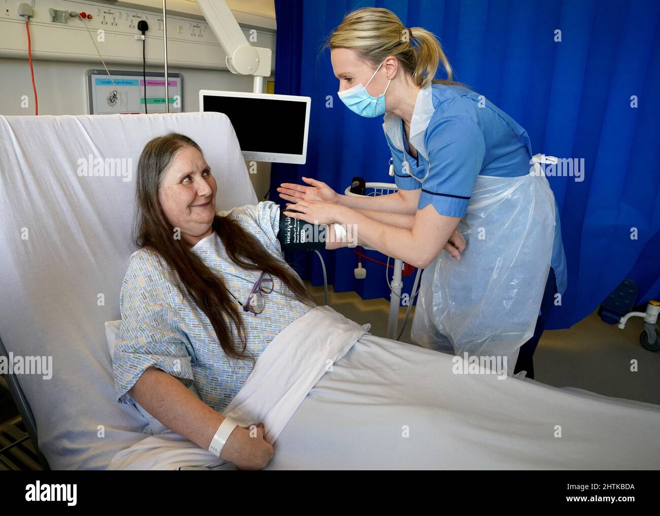 Olympic gold medal winning curler Vicky Wright with patient, Mary ...