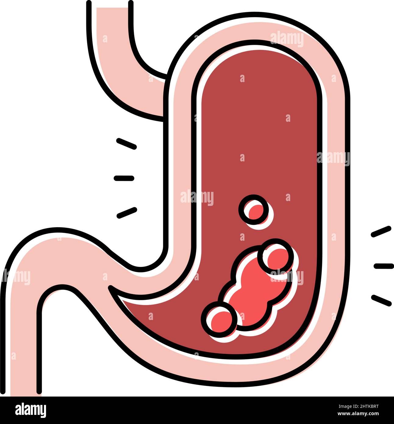 gastric disease color icon vector illustration Stock Vector Image & Art ...