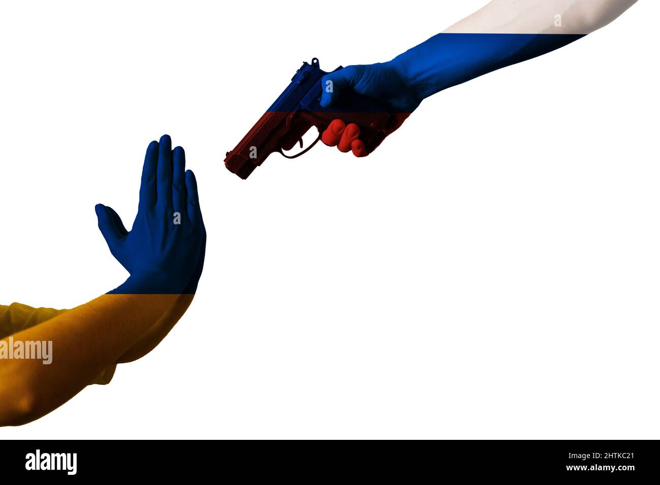 Russia and ukraine flags Cut Out Stock Images & Pictures - Alamy