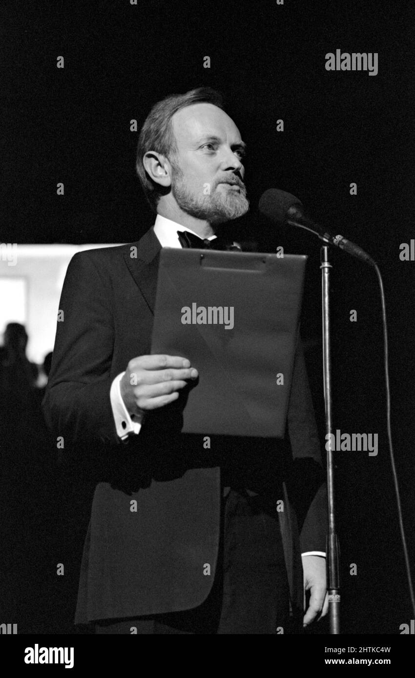 Sir Richard Stilgoe, OBE, presenting one of the Schools Prom concerts ...