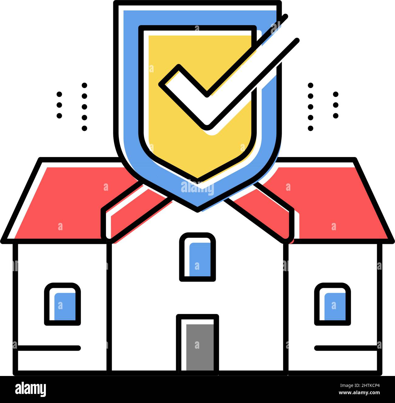 house security color icon vector isolated illustration Stock Vector ...
