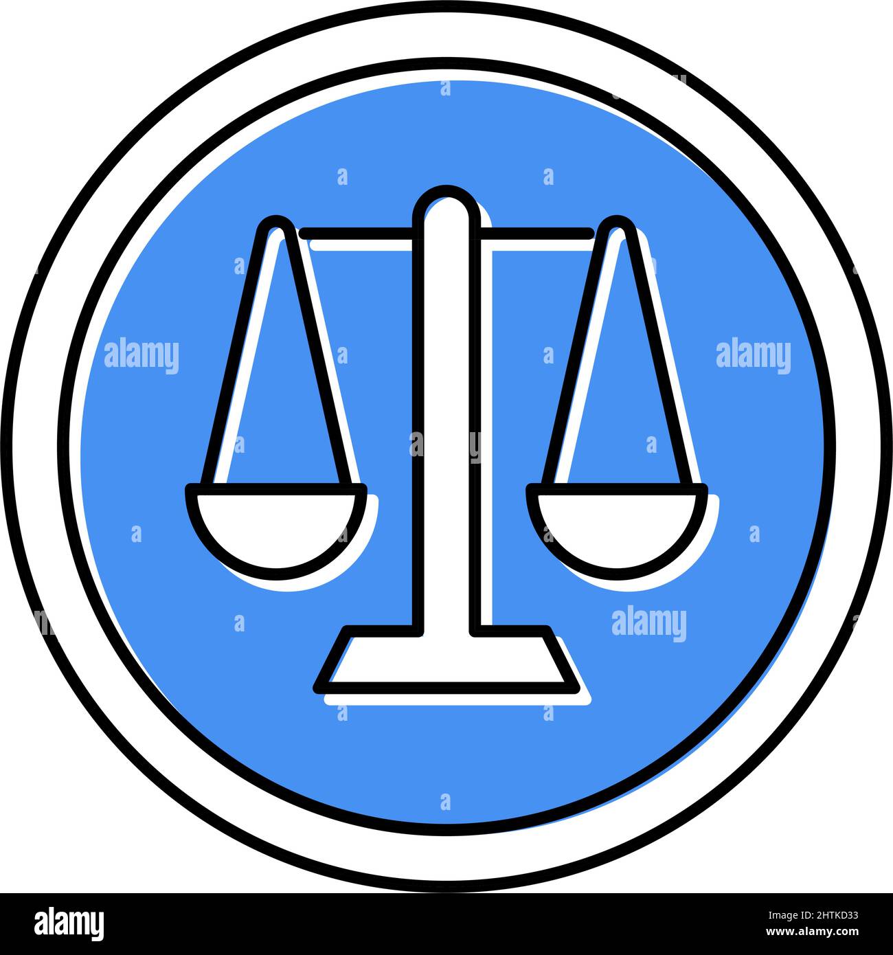 court sign color icon vector color illustration Stock Vector Image ...