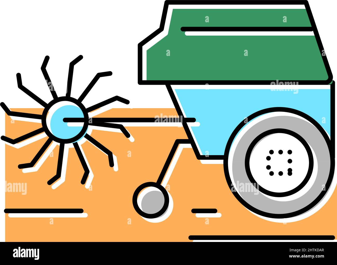 cultivator machine color icon vector illustration Stock Vector Image ...