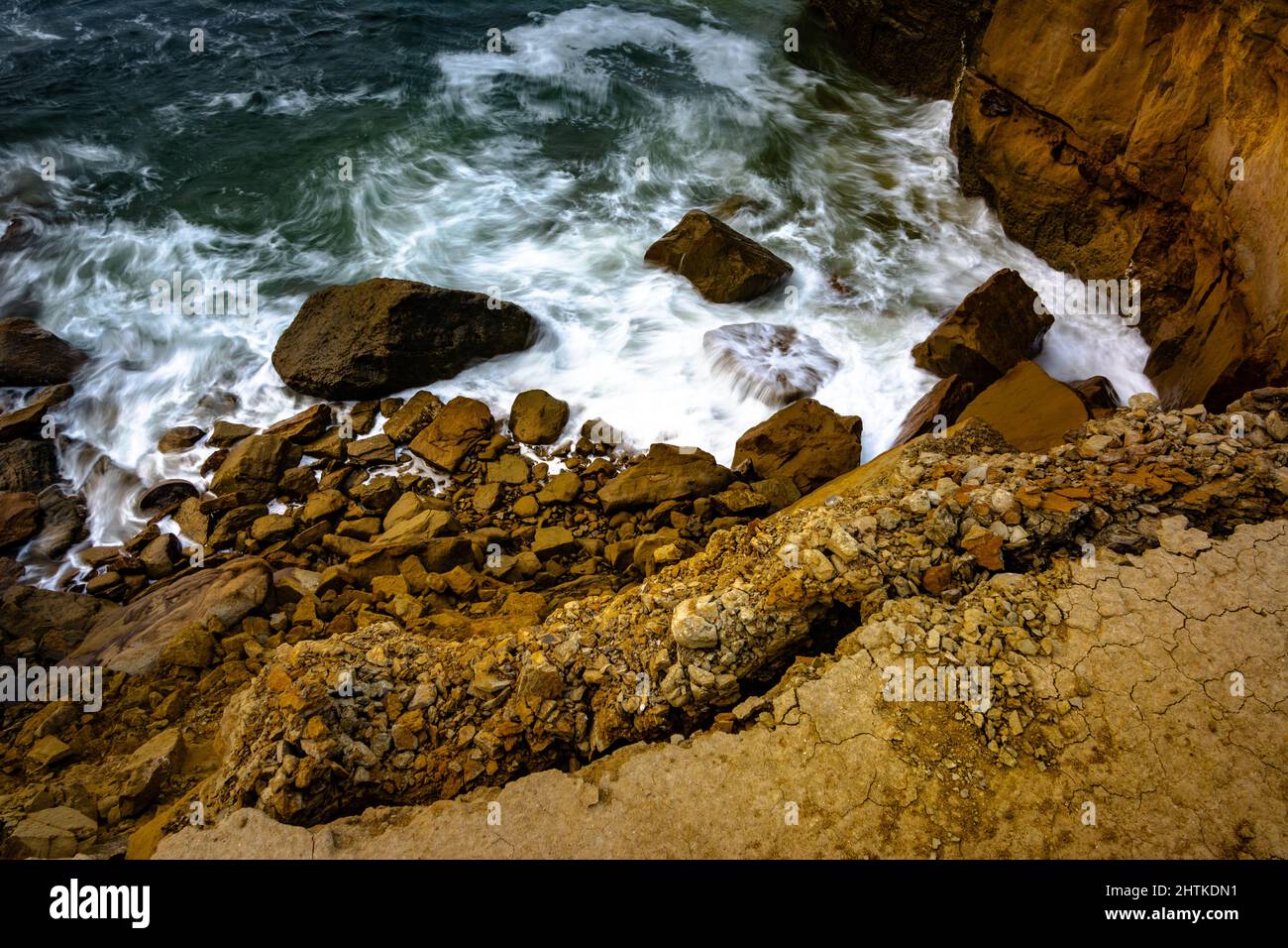 Beautiful landscape of stones on the beach Stock Photo - Alamy