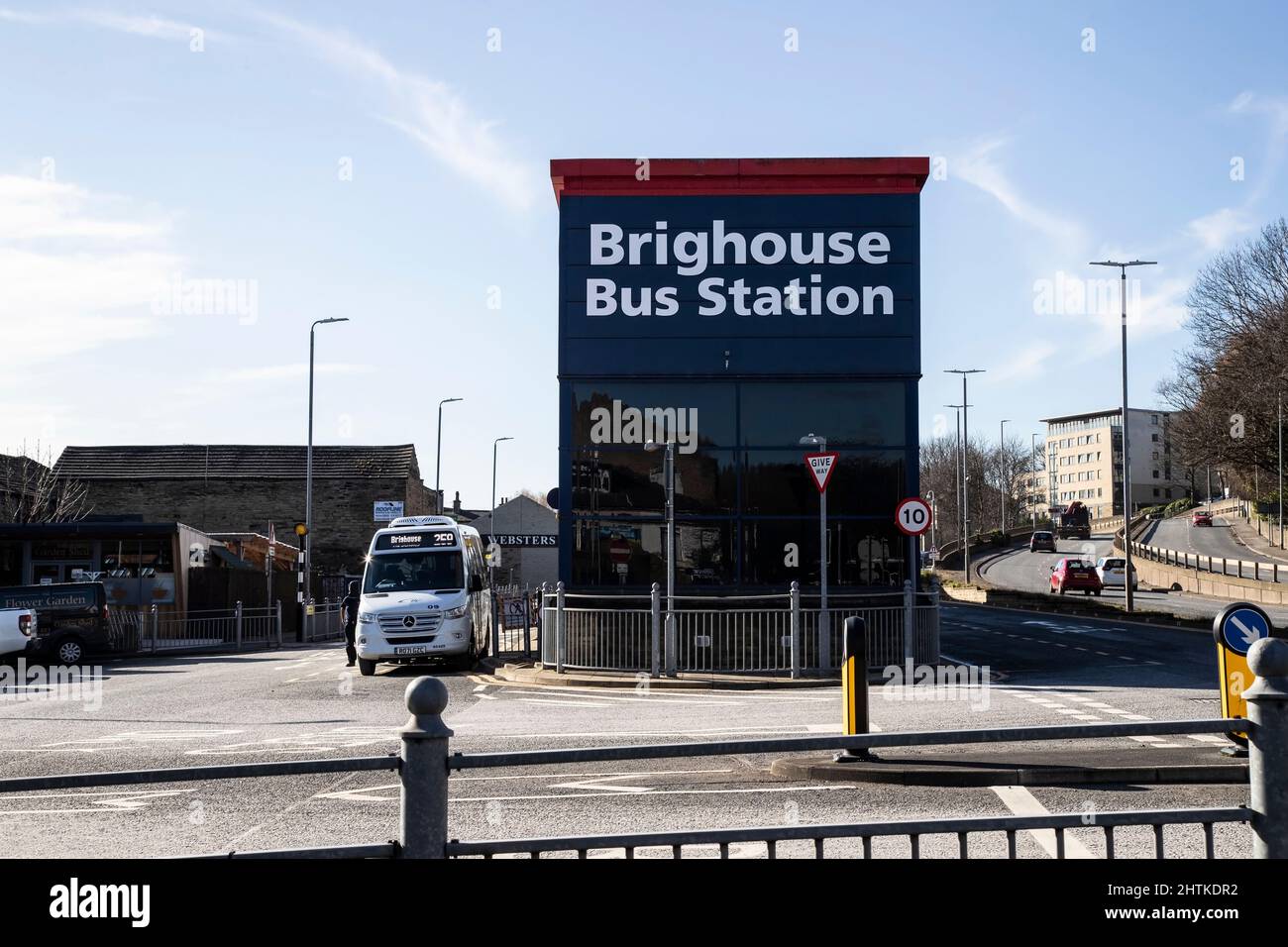 Brighouse Bus Station on the outskirts of the town in West Yorkshire ...