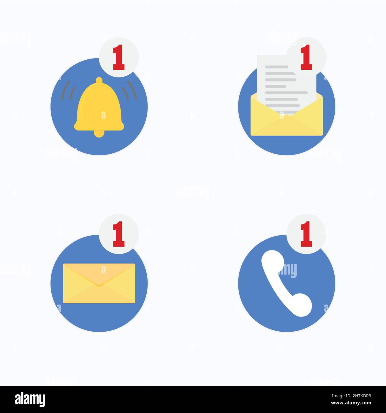 Missed text messages Stock Vector Images - Alamy