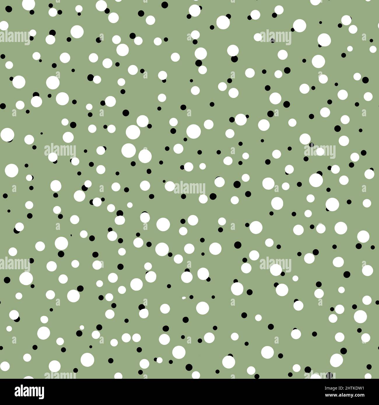 Abstract hand drown polka dots background. Green dotted seamless ...