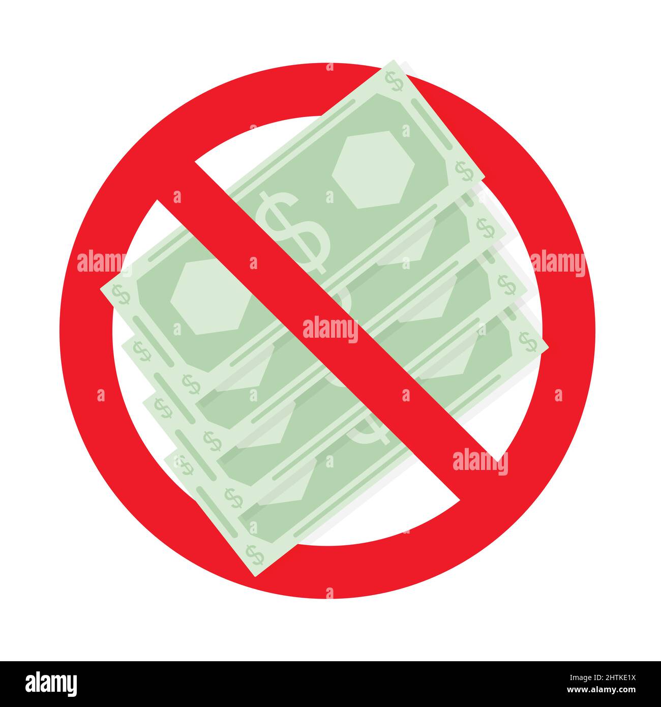 Symbol bribe out of law, icon sign and strict rule. Ban on money ...