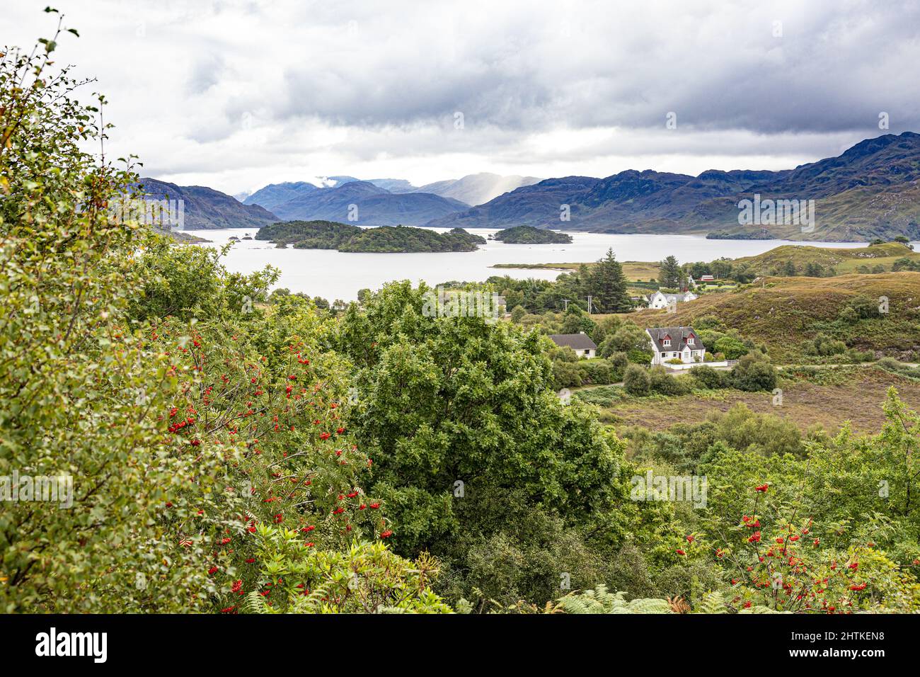 Looking east up Loch Morar from the viewpoint at the Morar Cross near ...