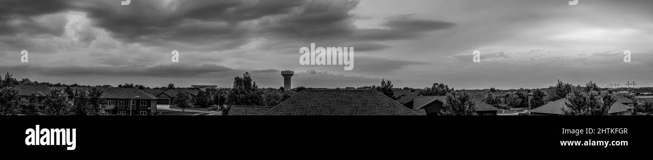 Suburban rooftop Black and White Stock Photos & Images - Alamy