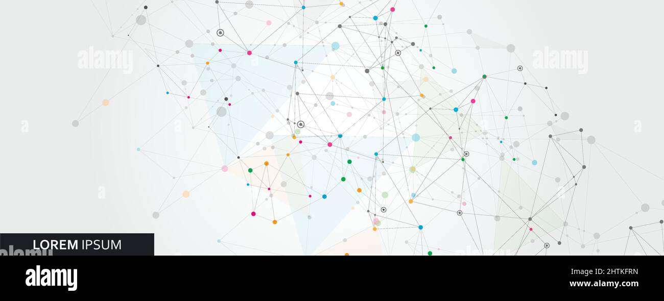 Technology abstract concept. Connection points and lines background ...