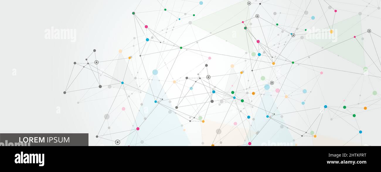 Technology abstract concept. Connection points and lines background ...