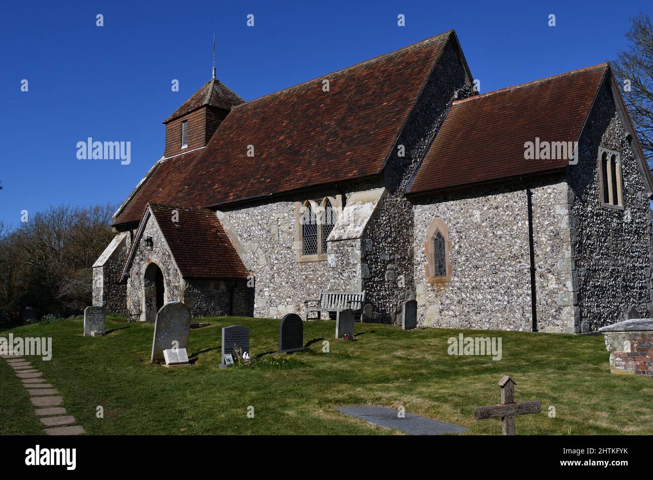 St Mary the Virgin Church Friston uk Stock Photo - Alamy