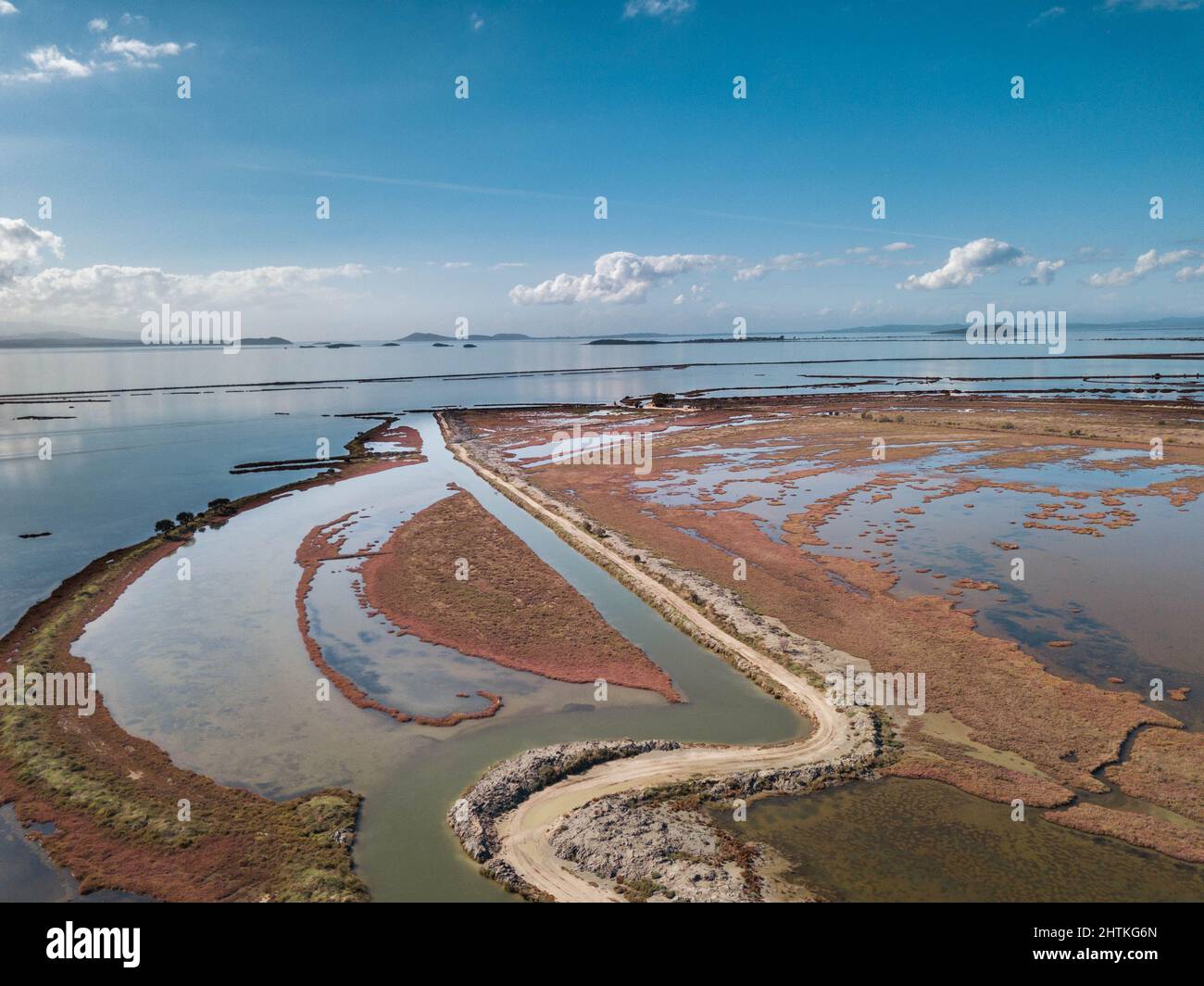 View of dirty swampy area in the the ocean on a clear sunny day Stock ...