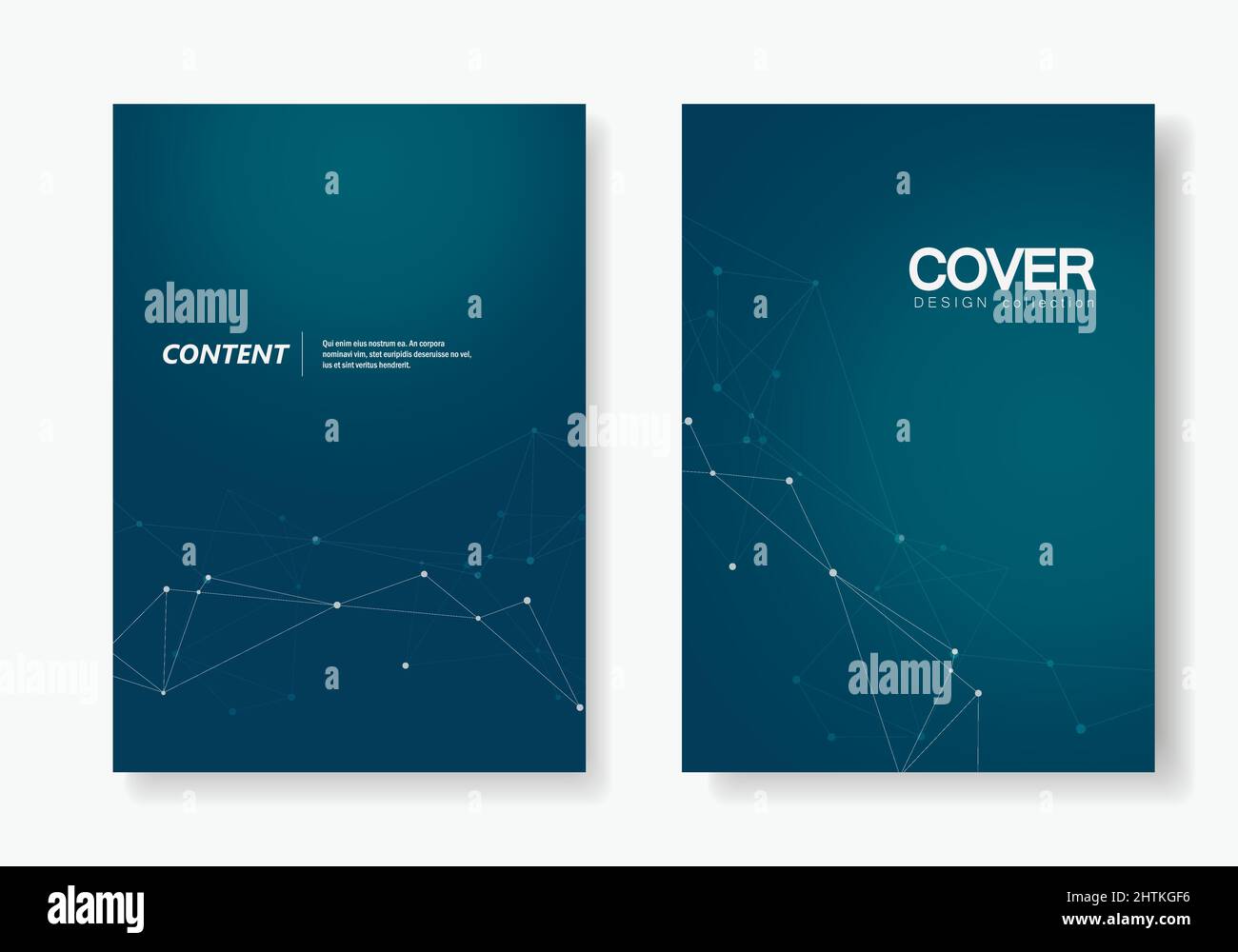 Set vector brochures template with connect design. Abstract technology ...