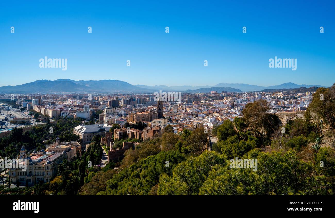 Malaga city view hi-res stock photography and images - Alamy